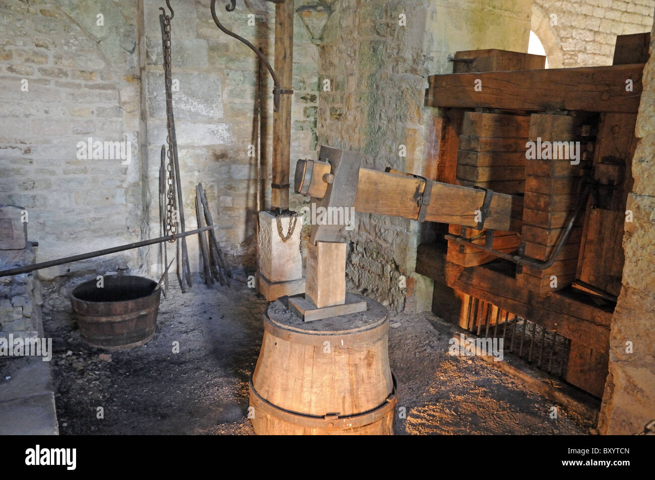 Inside Forge of Fontenay Abbey France founded in 1220 AD Oldest ...