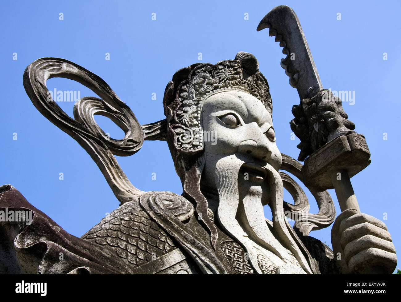 Guardian statue in Wat Po, Bangkok Stock Photo - Alamy