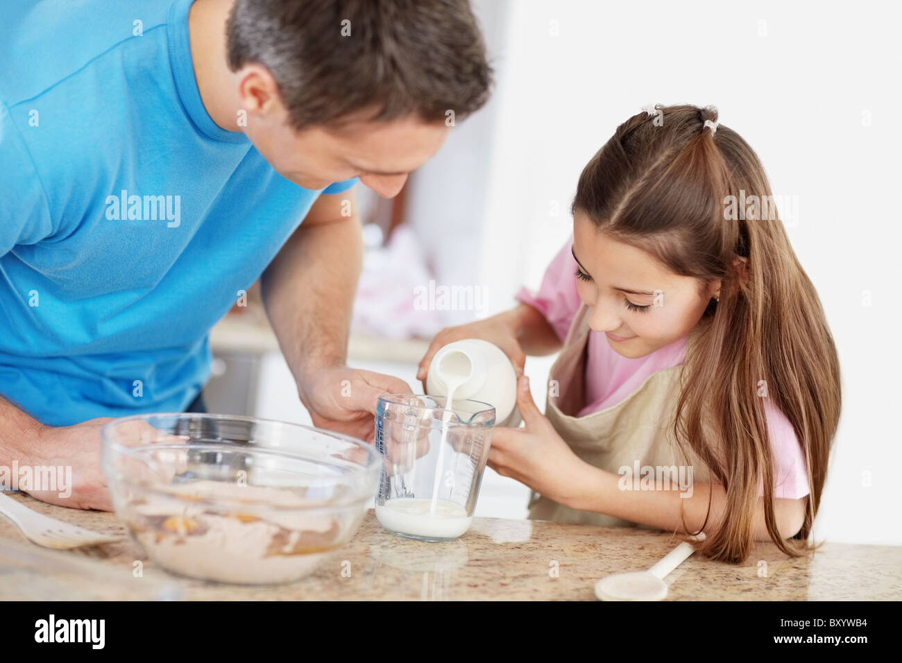 Children father prepare food hi-res stock photography and images - Alamy