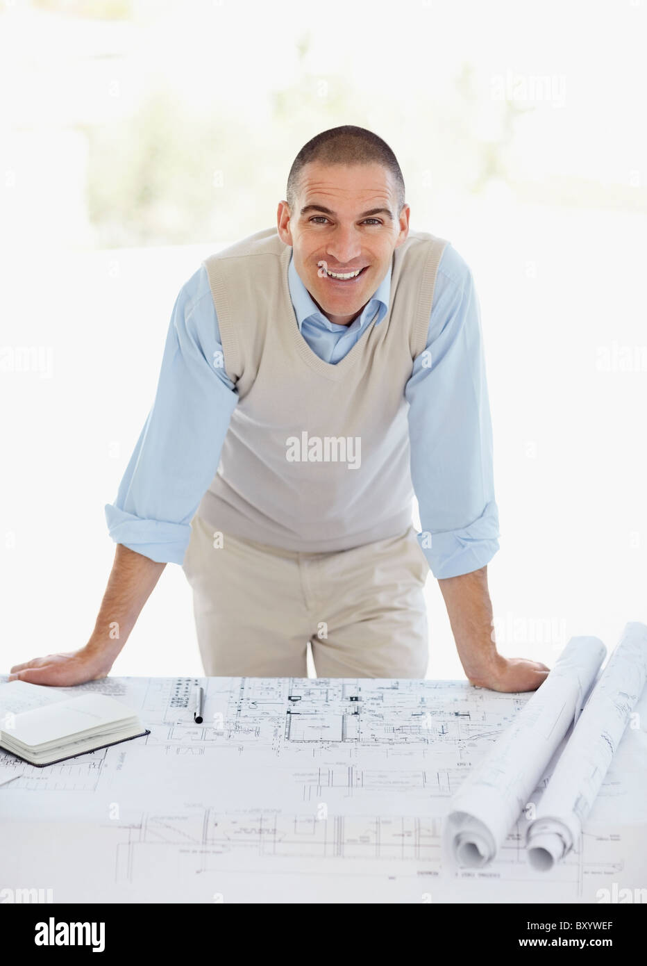 Portrait of architect in office Stock Photo - Alamy