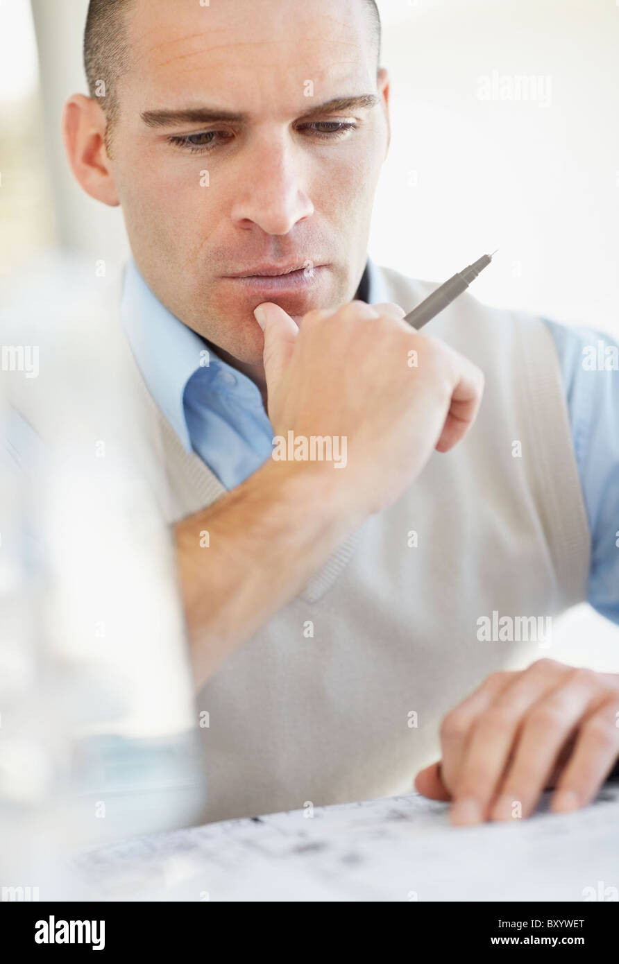 Professional working in office Stock Photo - Alamy