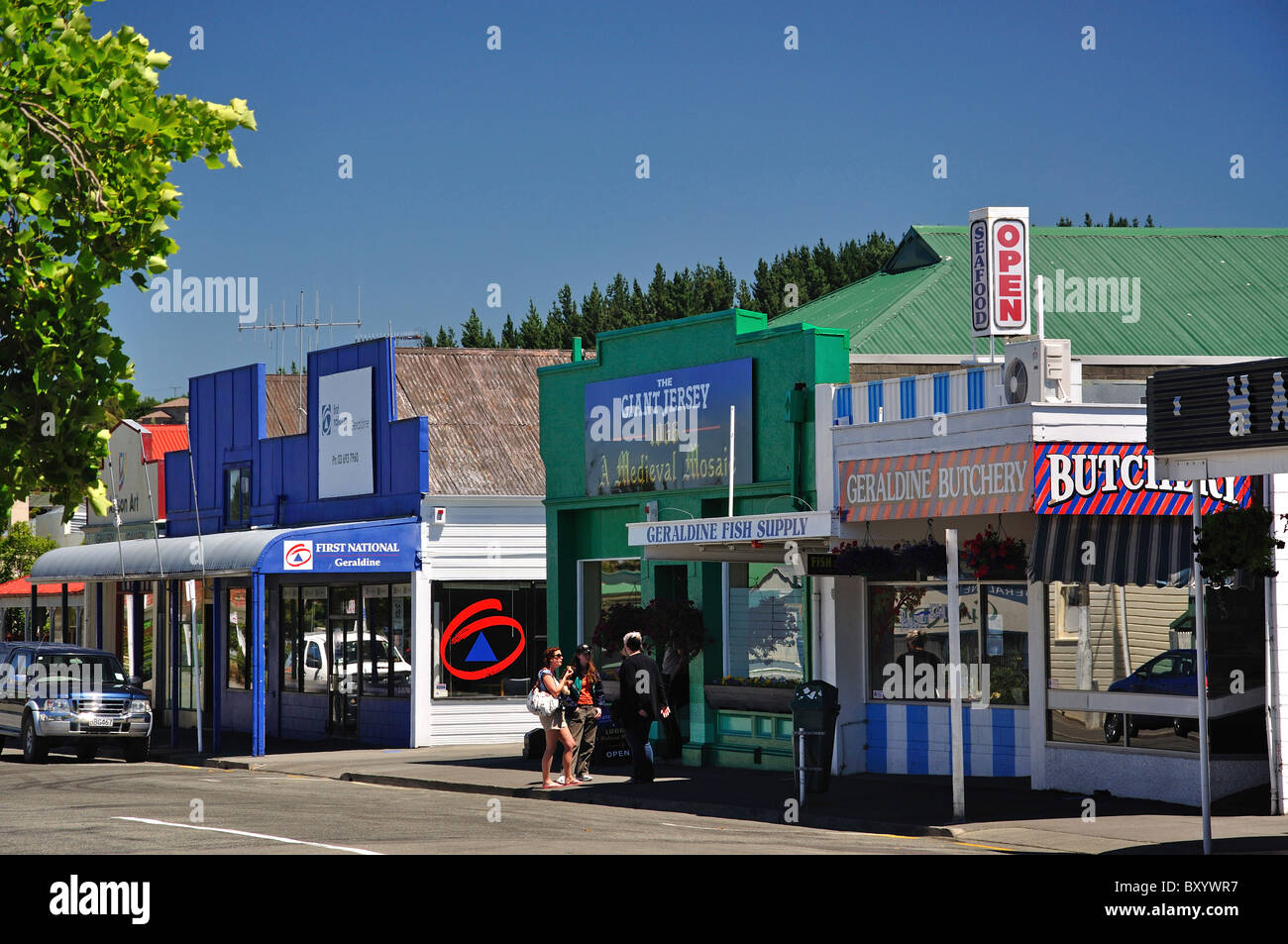 Street scene, Wilson Street, Geraldine, Canterbury, South Island, New ...