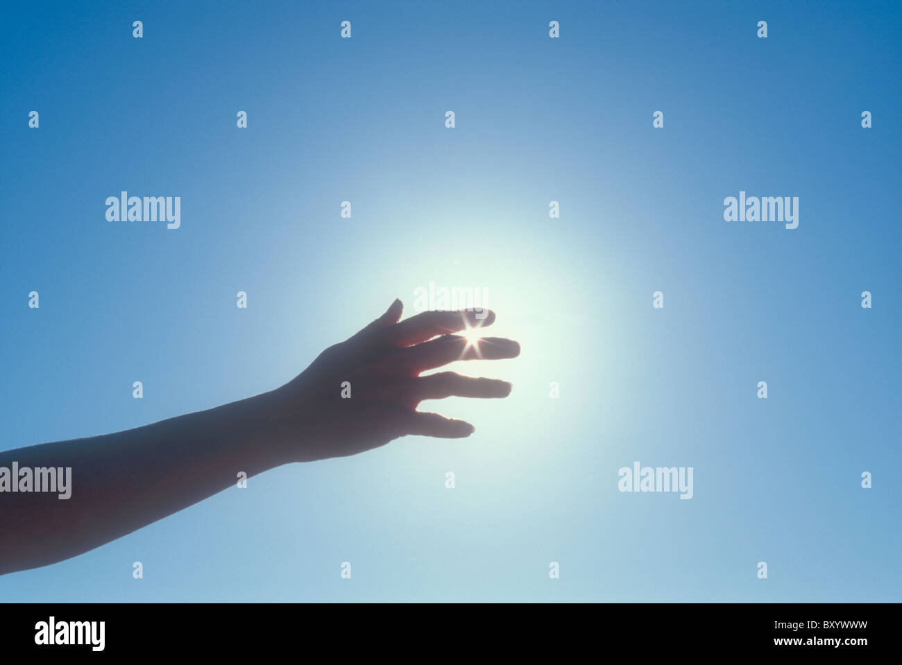Reaching up silhouette hi-res stock photography and images - Alamy