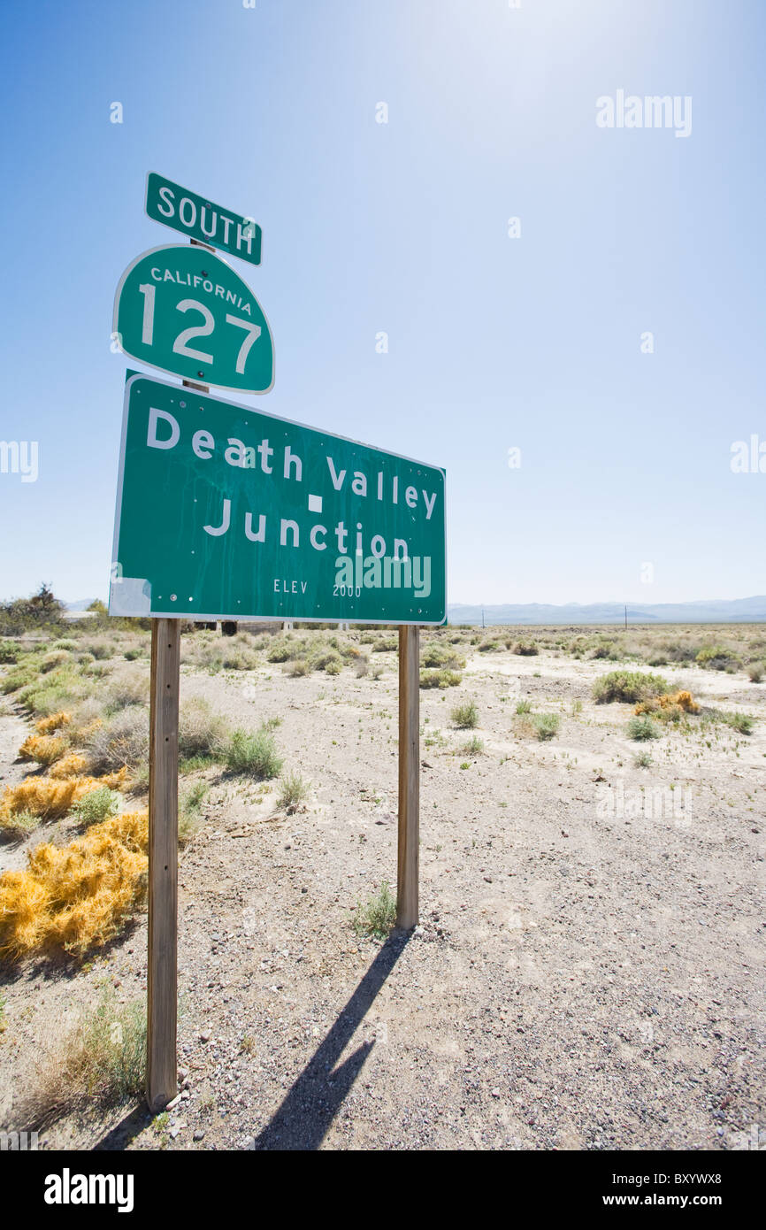 Road sign in desert Stock Photo - Alamy