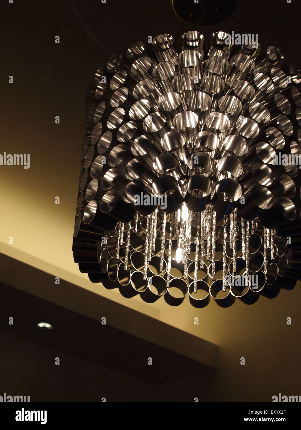 Contemporary Ceiling Light, Low Angle View Stock Photo - Alamy