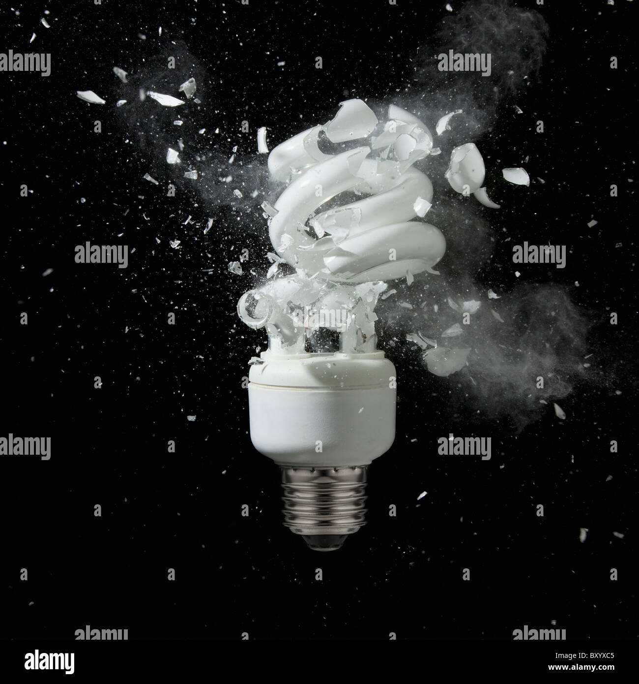 Energy efficient lightbulb exploding Stock Photo - Alamy