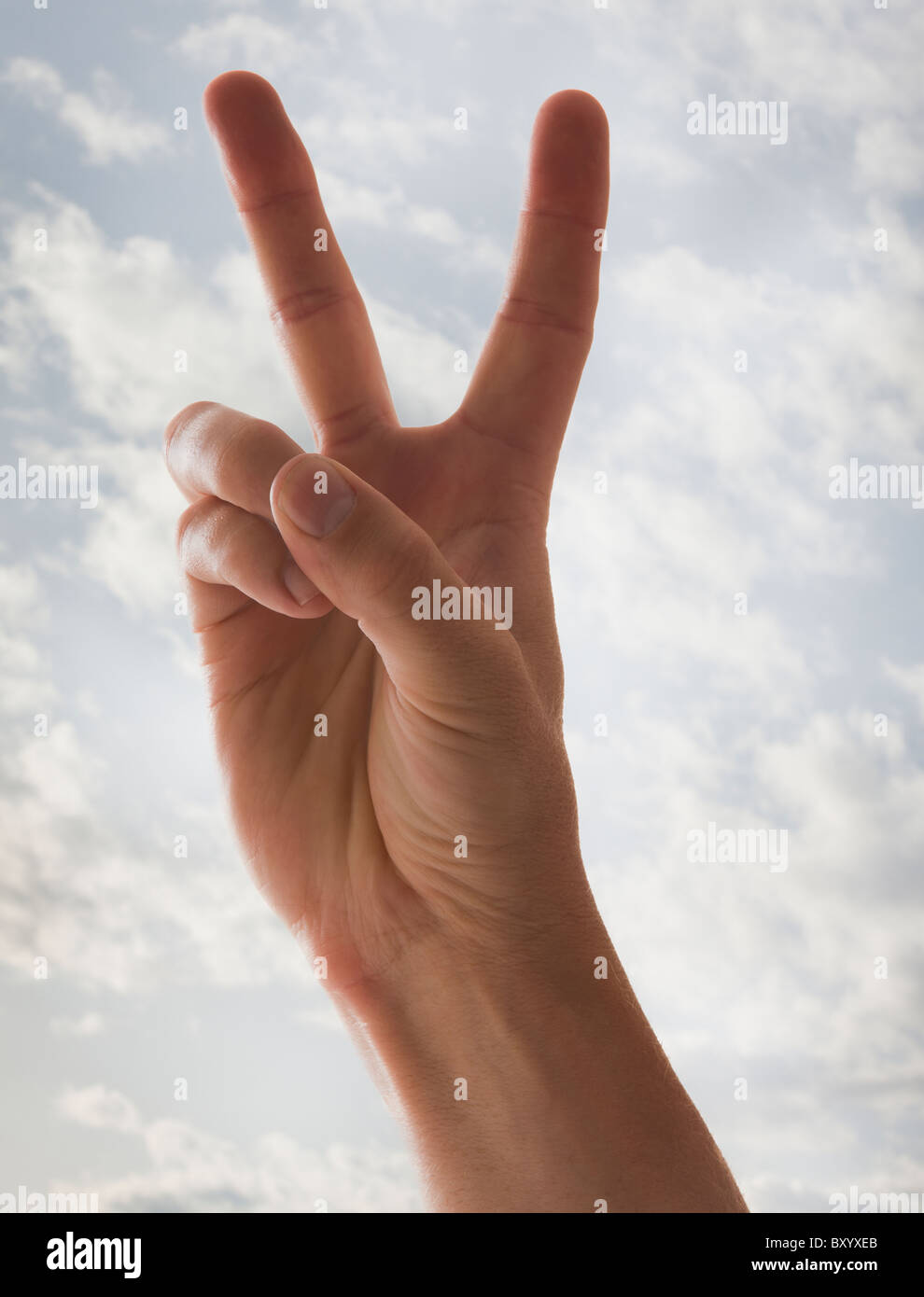Peace sign hand hi-res stock photography and images - Alamy