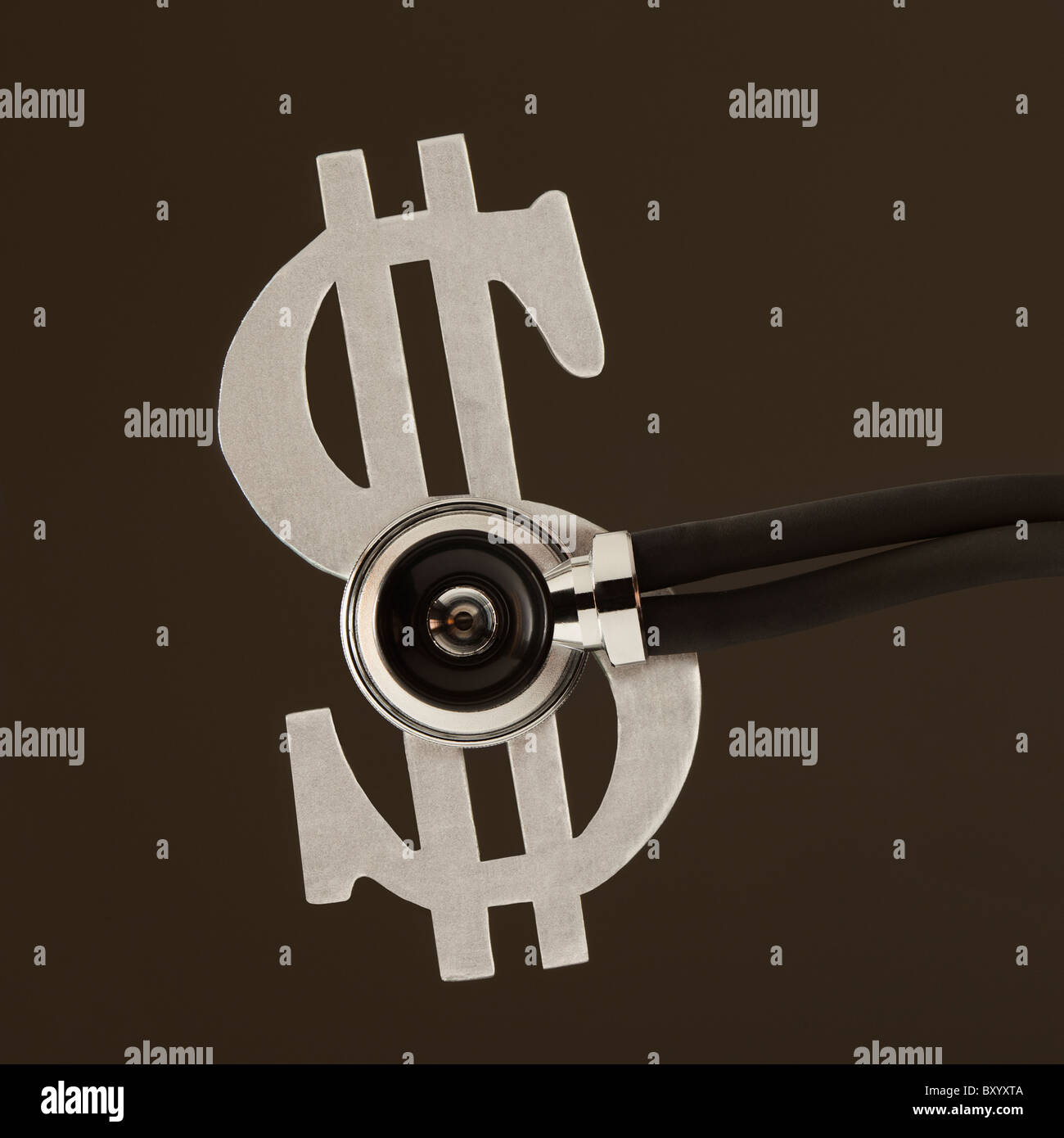 Stethoscope on "Dollar" sign Stock Photo - Alamy