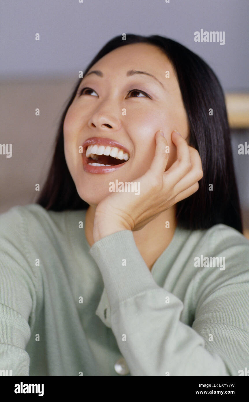 Portrait delighted asian woman hi-res stock photography and images - Alamy