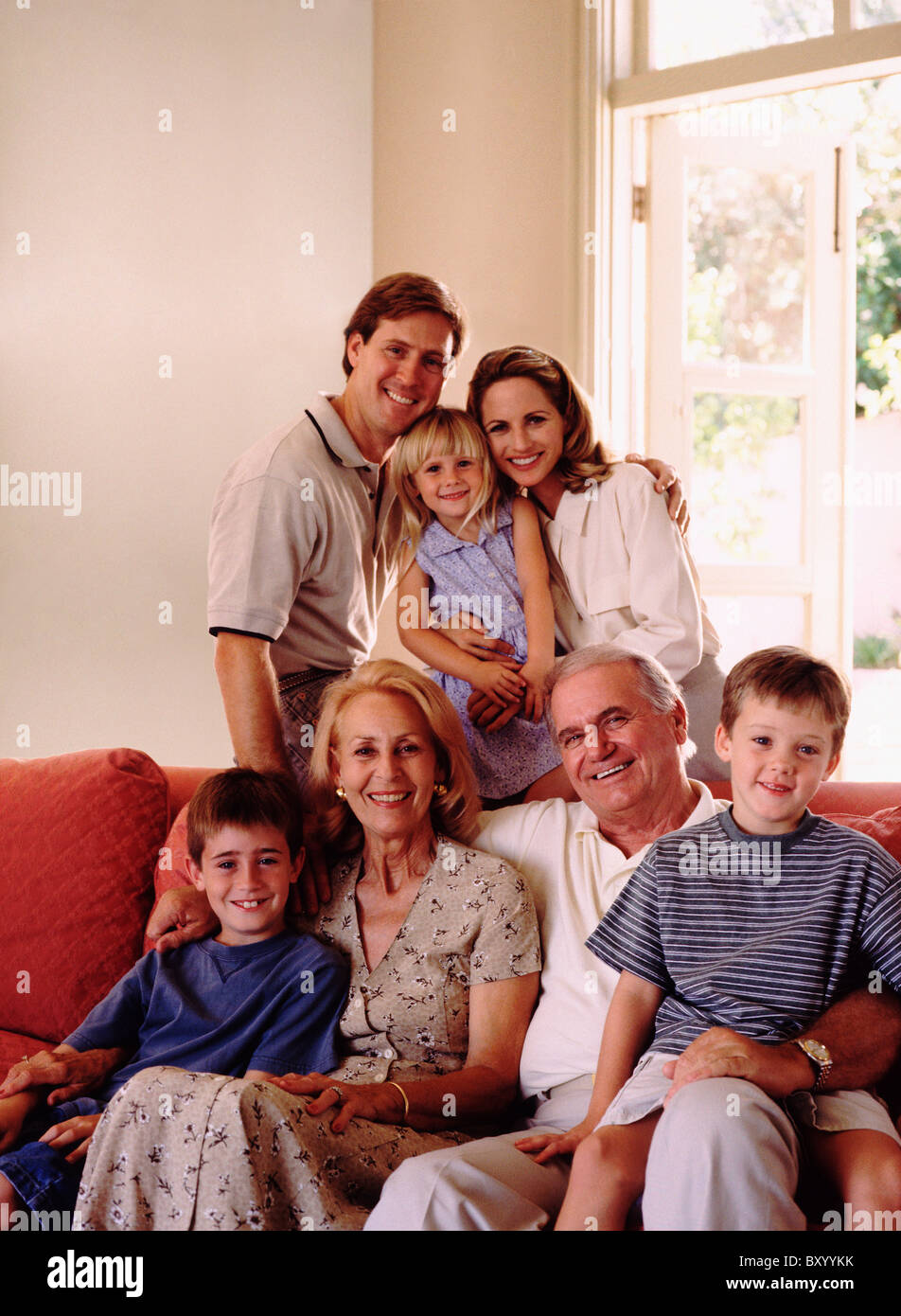 Three generations of family Stock Photo - Alamy