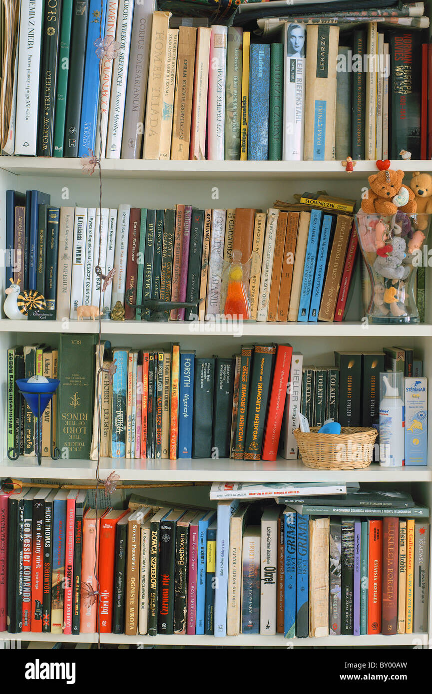 Bookshelf full of books Stock Photo - Alamy