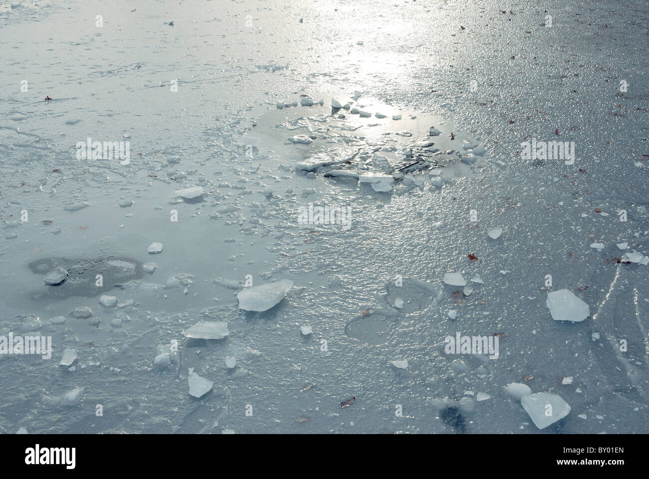Ice chips on frozen lake hi-res stock photography and images - Alamy