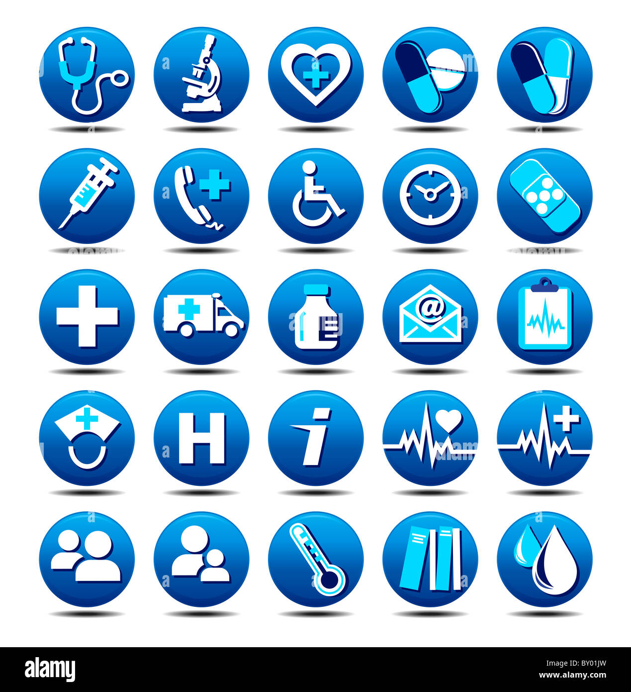 Health care Icons covering General Practice Stock Photo - Alamy