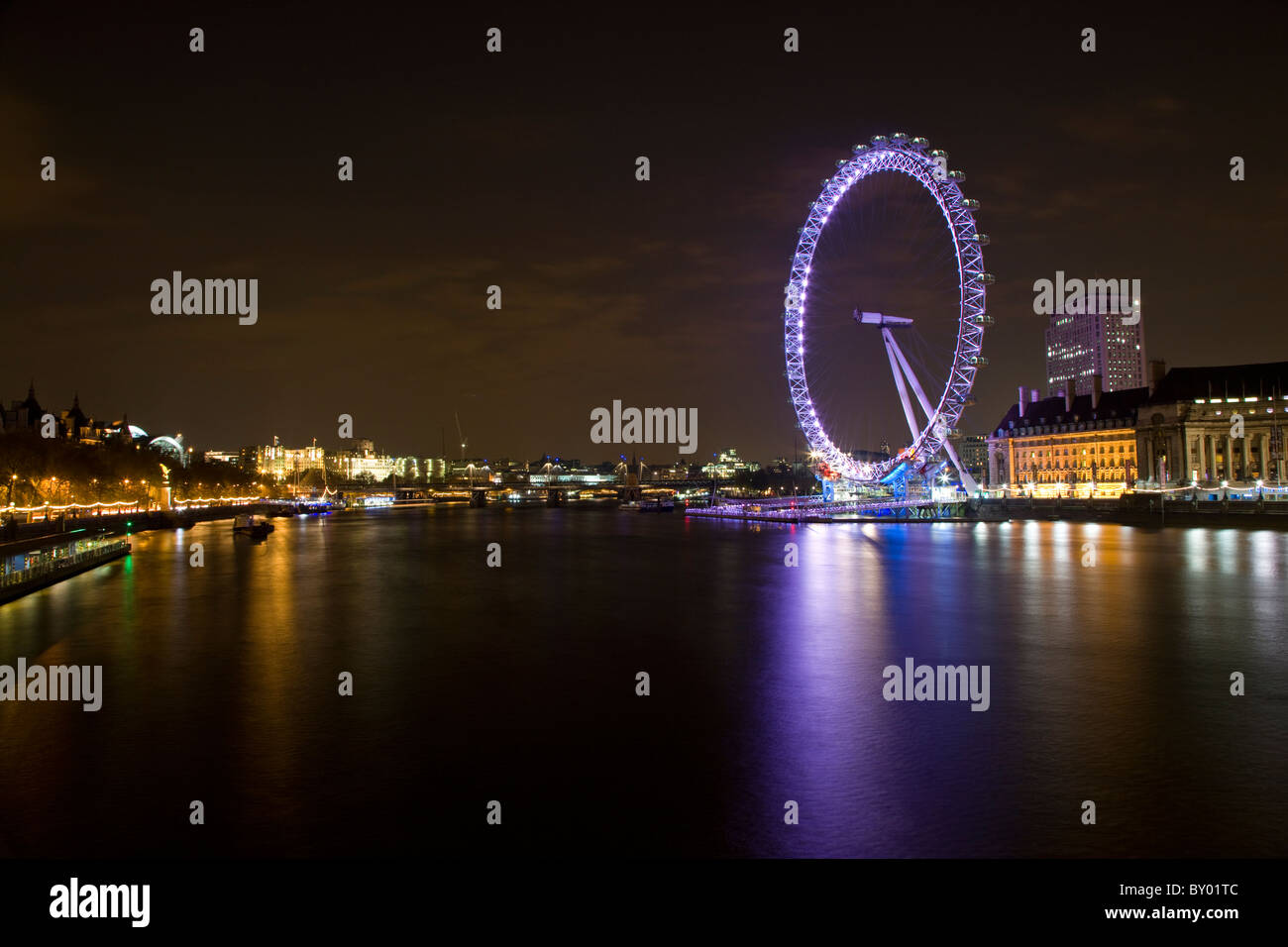 The London Eye at night Stock Photo - Alamy