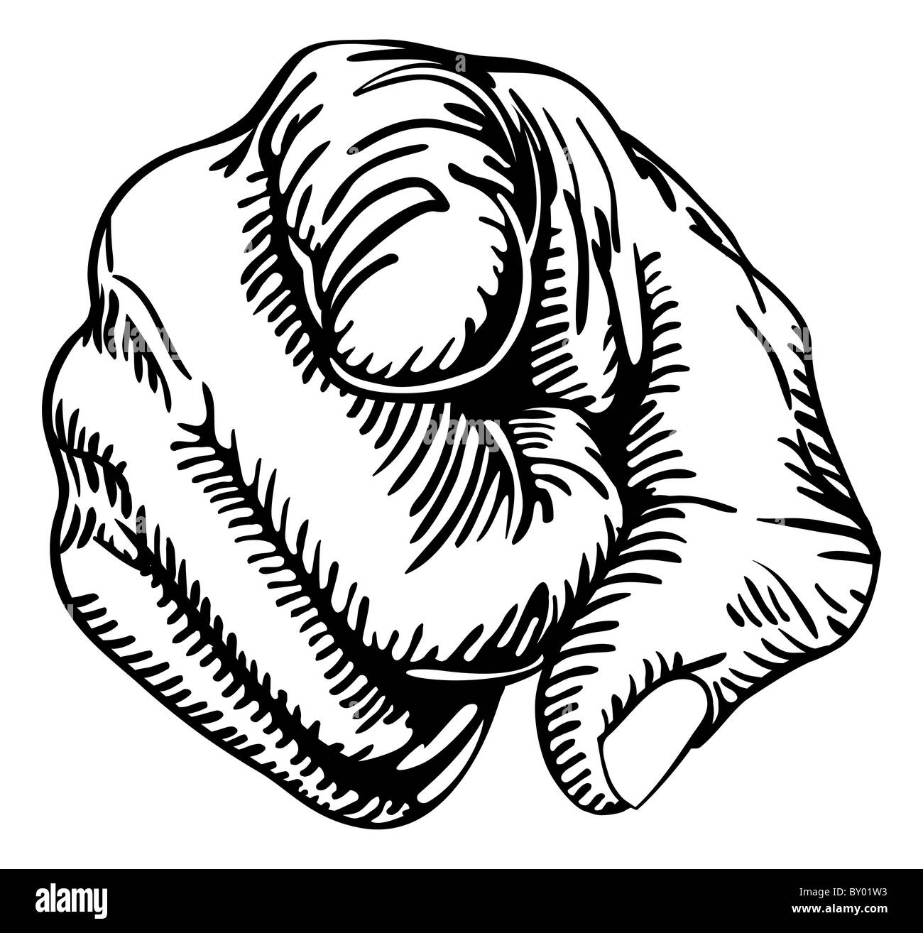 Finger pointing illustration hi-res stock photography and images - Alamy