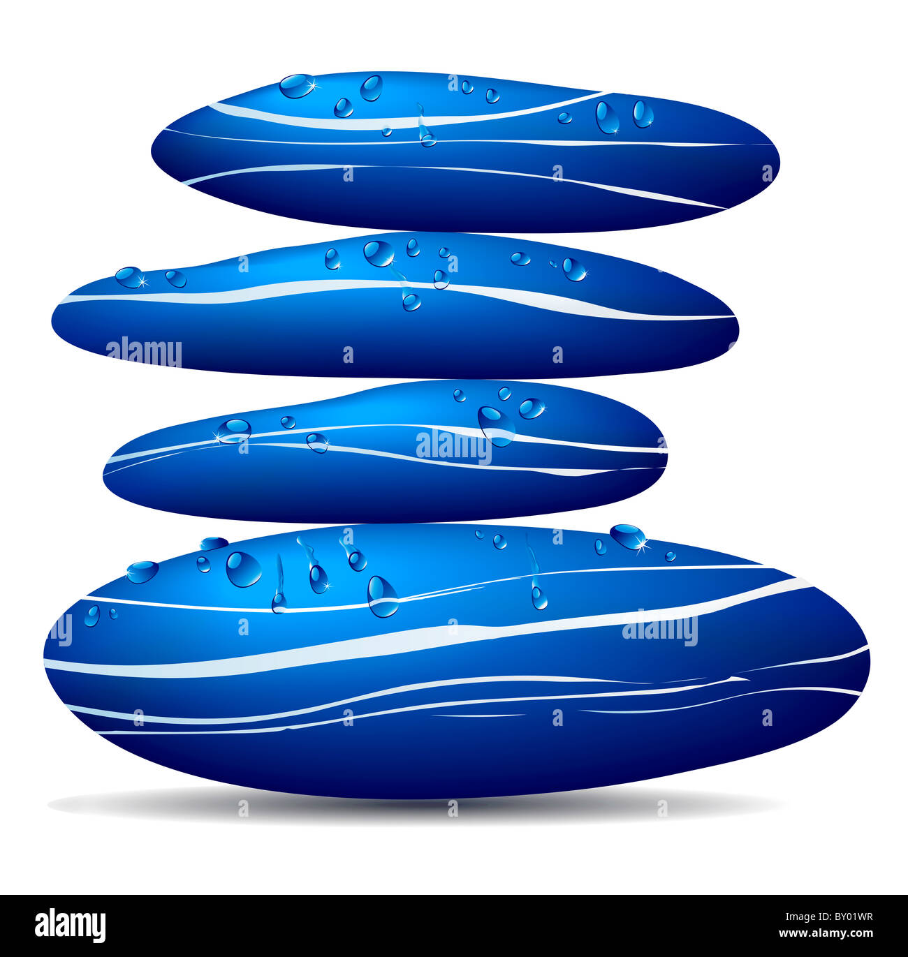 Blue stones with water droplets Stock Photo - Alamy