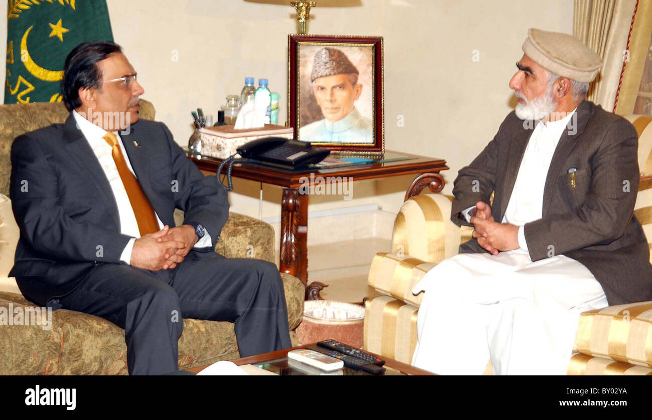 President, Asif Ali Zardari in meeting with Khyber Pakhtoonkhawa ...