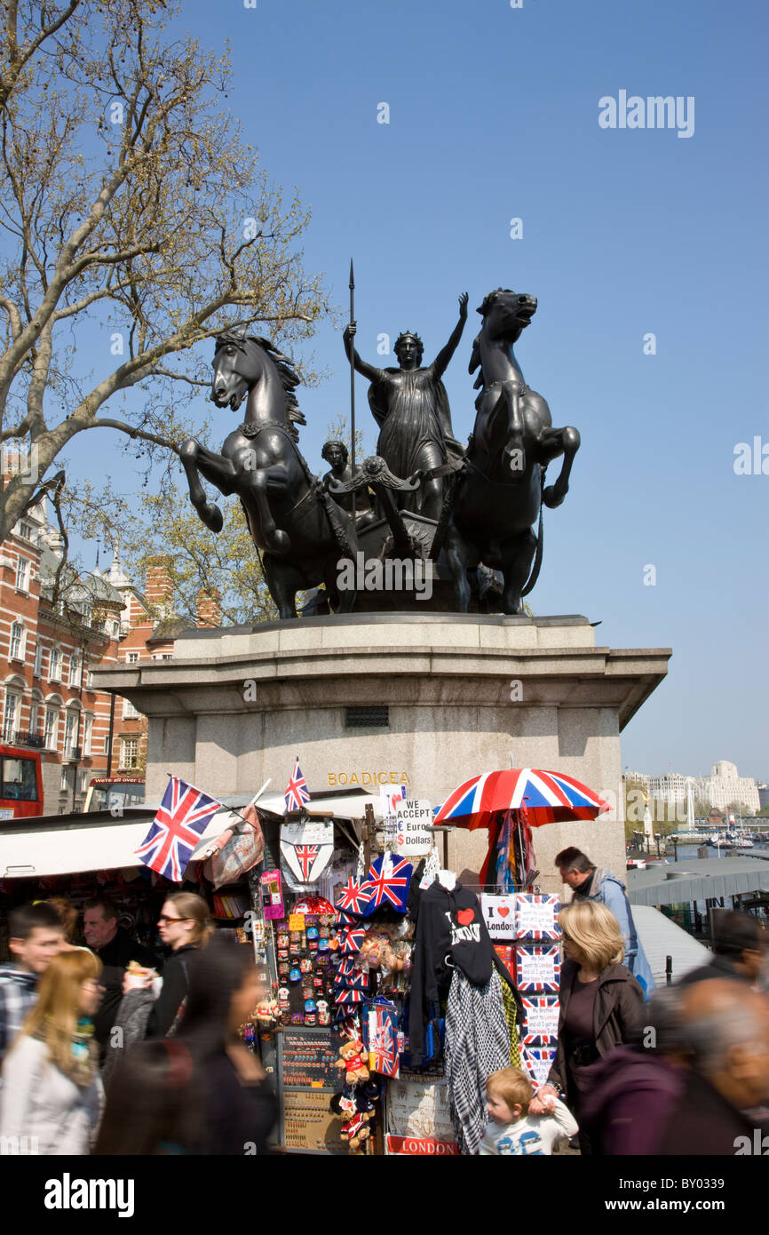 Boadicea statue on Westminster Bridge opposite Big Ben Stock Photo - Alamy
