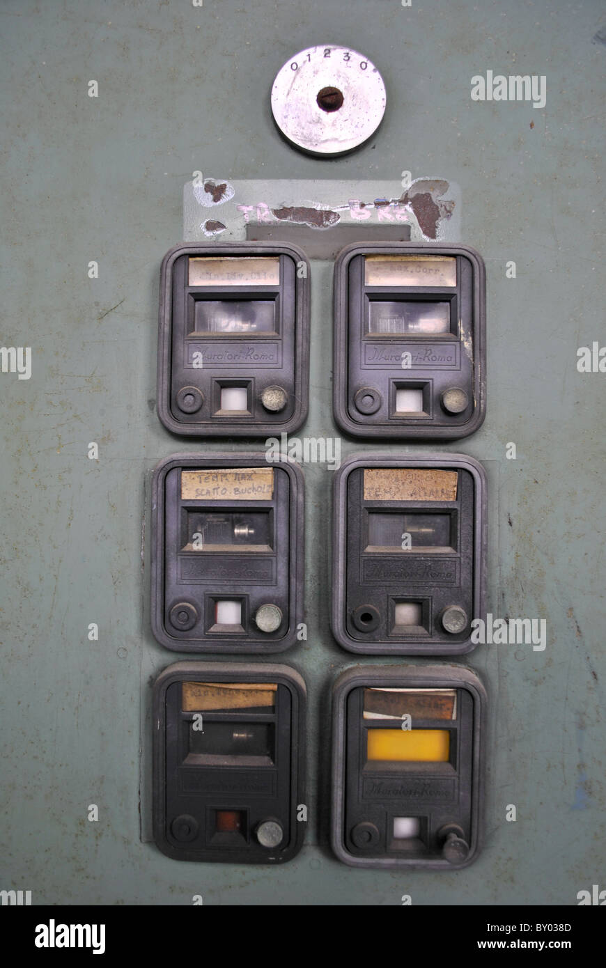 electrical switch used in the old power plant Stock Photo - Alamy