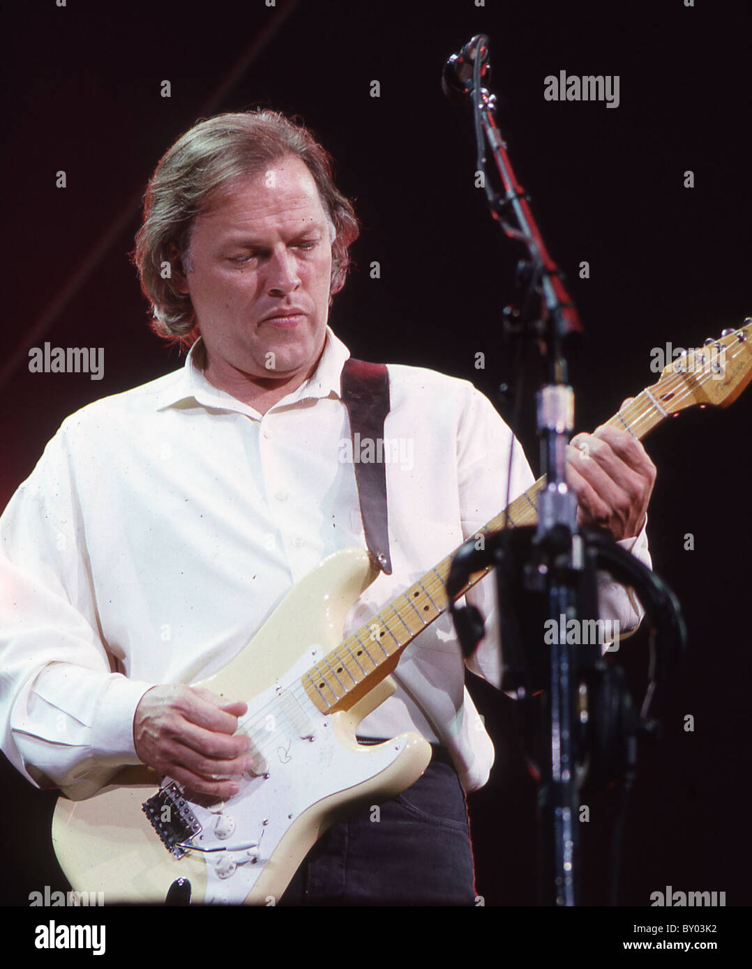PINK FLOYD UK rock group with Dave Gilmour in 1988. Photo Jeffrey Mayer ...