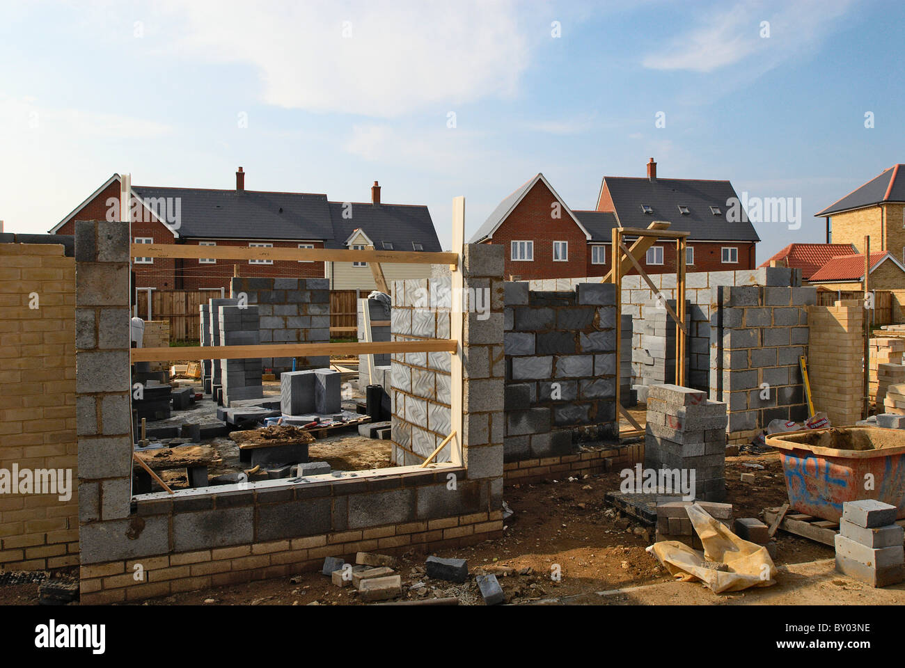 New housing development under construction England UK Stock Photo - Alamy
