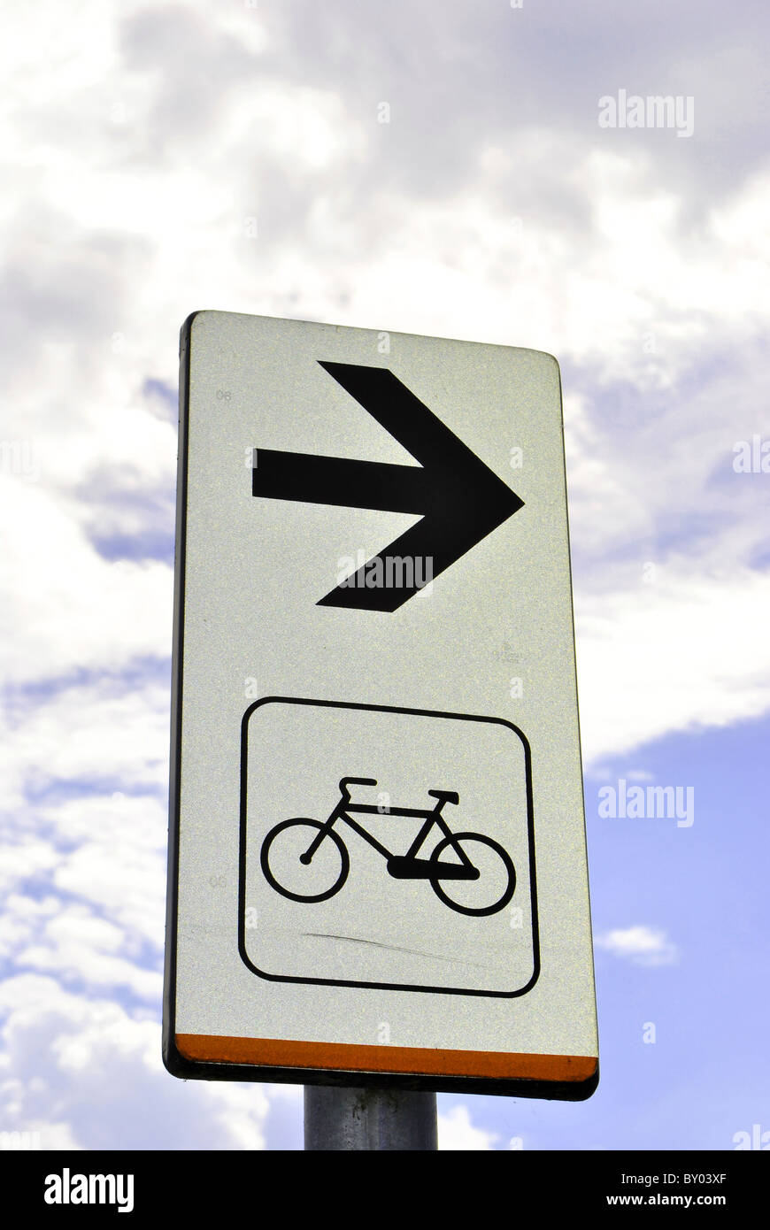 road signs for bicycles Stock Photo - Alamy