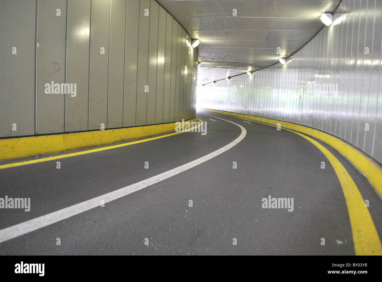 Tunnel road for bicycles Stock Photo - Alamy