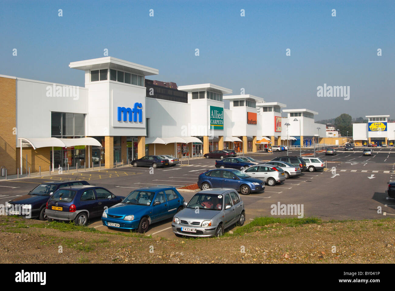 Retail Park Wembley London UK Stock Photo - Alamy