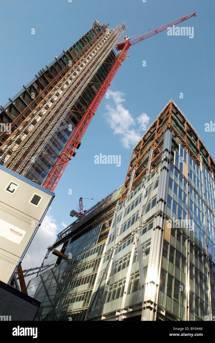 Construction of 201 Bishopsgate & Broadgate Tower London UK Stock Photo ...
