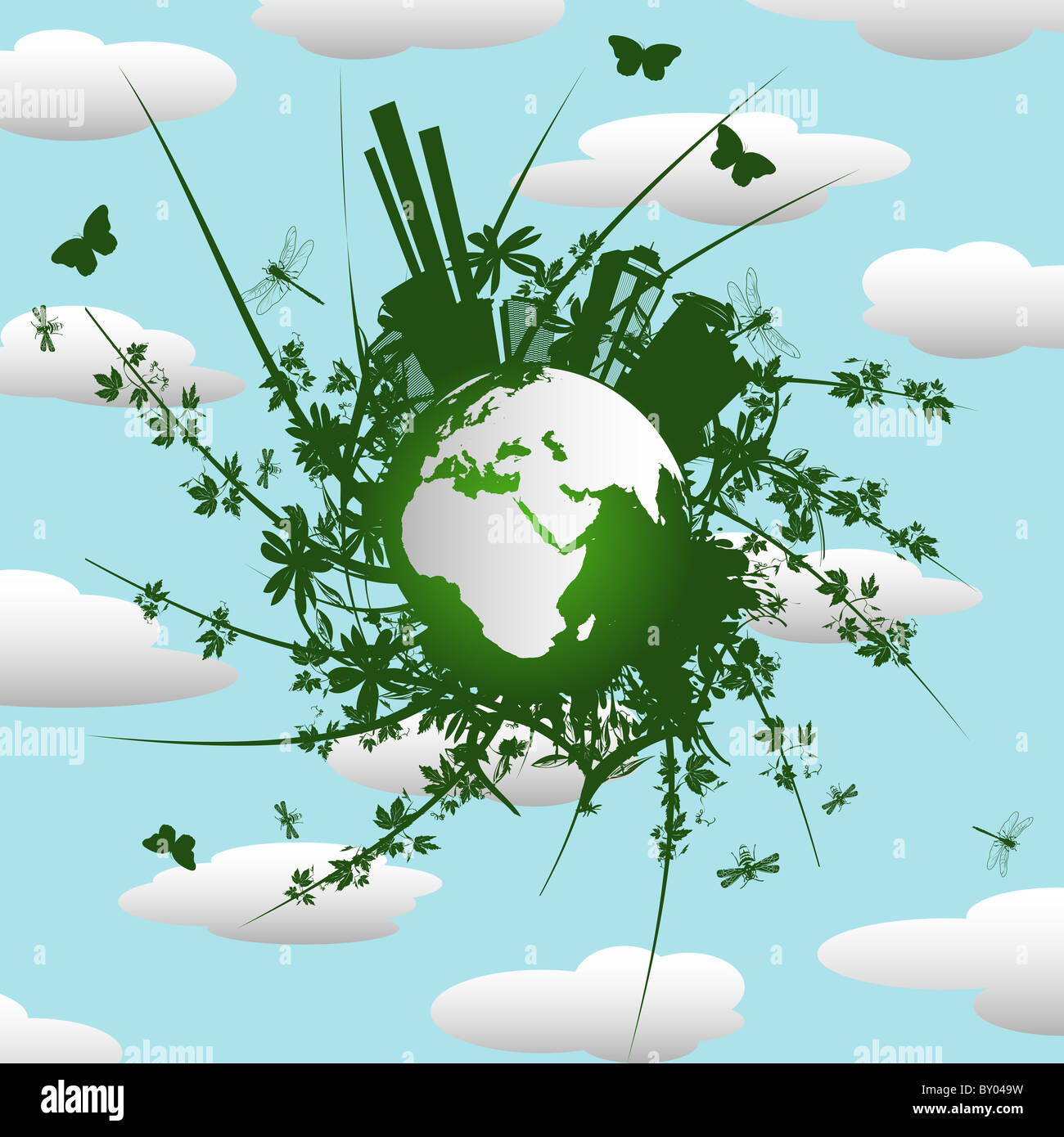 Eco friendly background, abstract art Stock Photo - Alamy