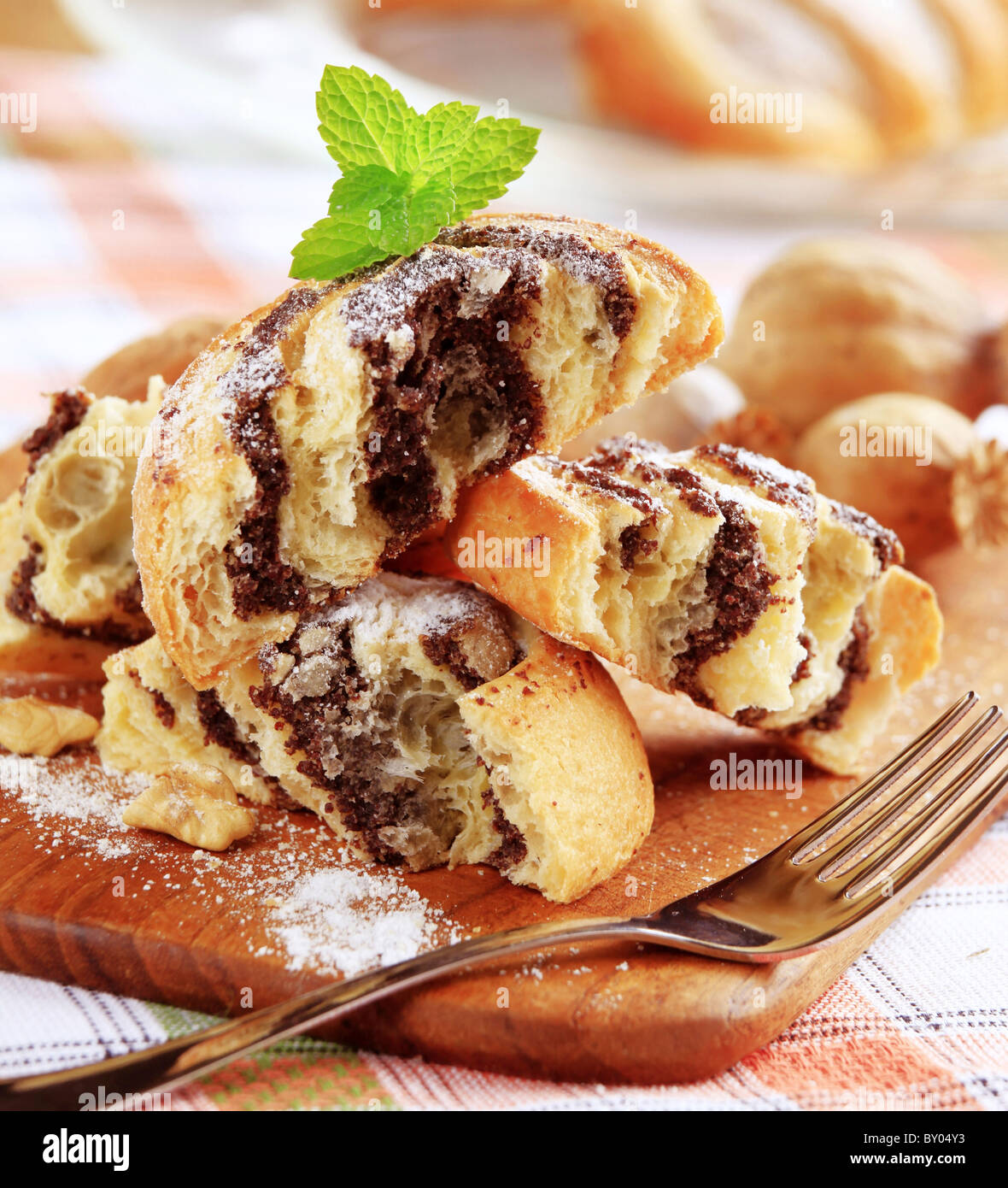 Sweet poppy seed rolls Stock Photo - Alamy
