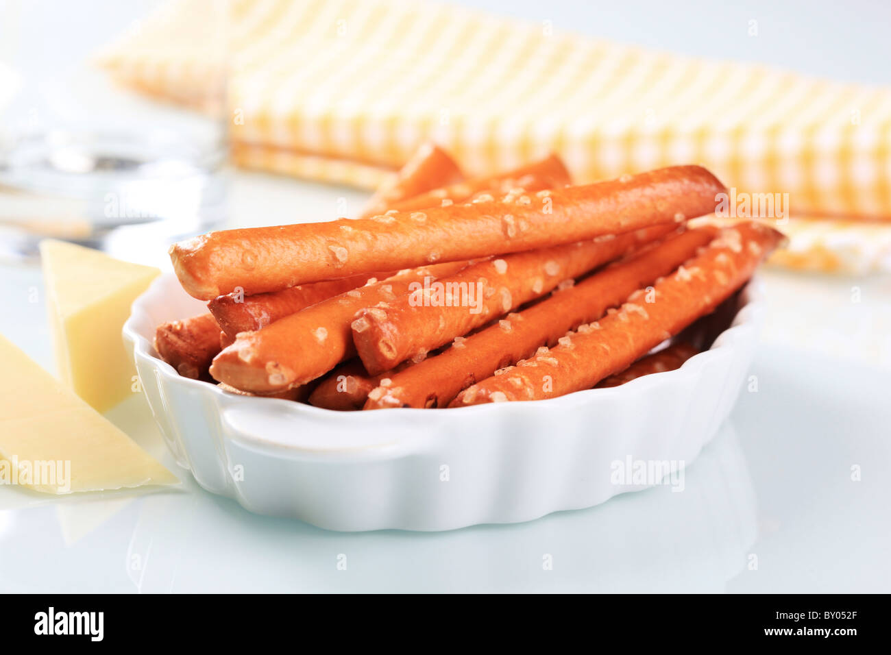 Crispy bread sticks sprinkled with coarse salt Stock Photo - Alamy