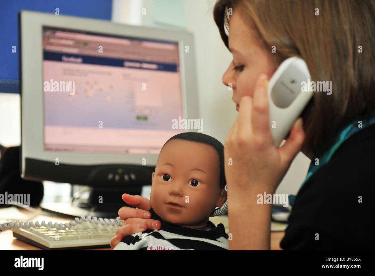 A 13 year old girl minds a 'real care baby' for the weekend as part of ...