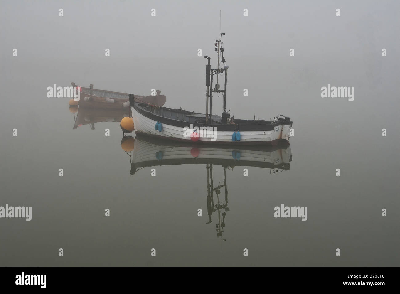 sailing vessels in fog Stock Photo - Alamy