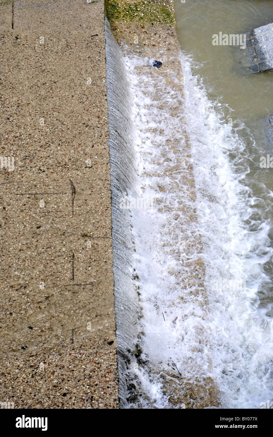 artificial waterfall with white foam Stock Photo - Alamy