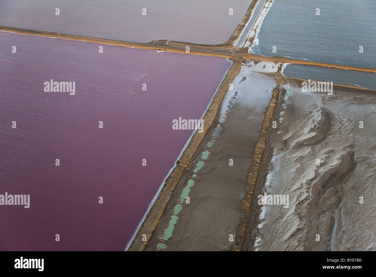Salt works, aerial view, Namib Desert, Namibia Stock Photo - Alamy