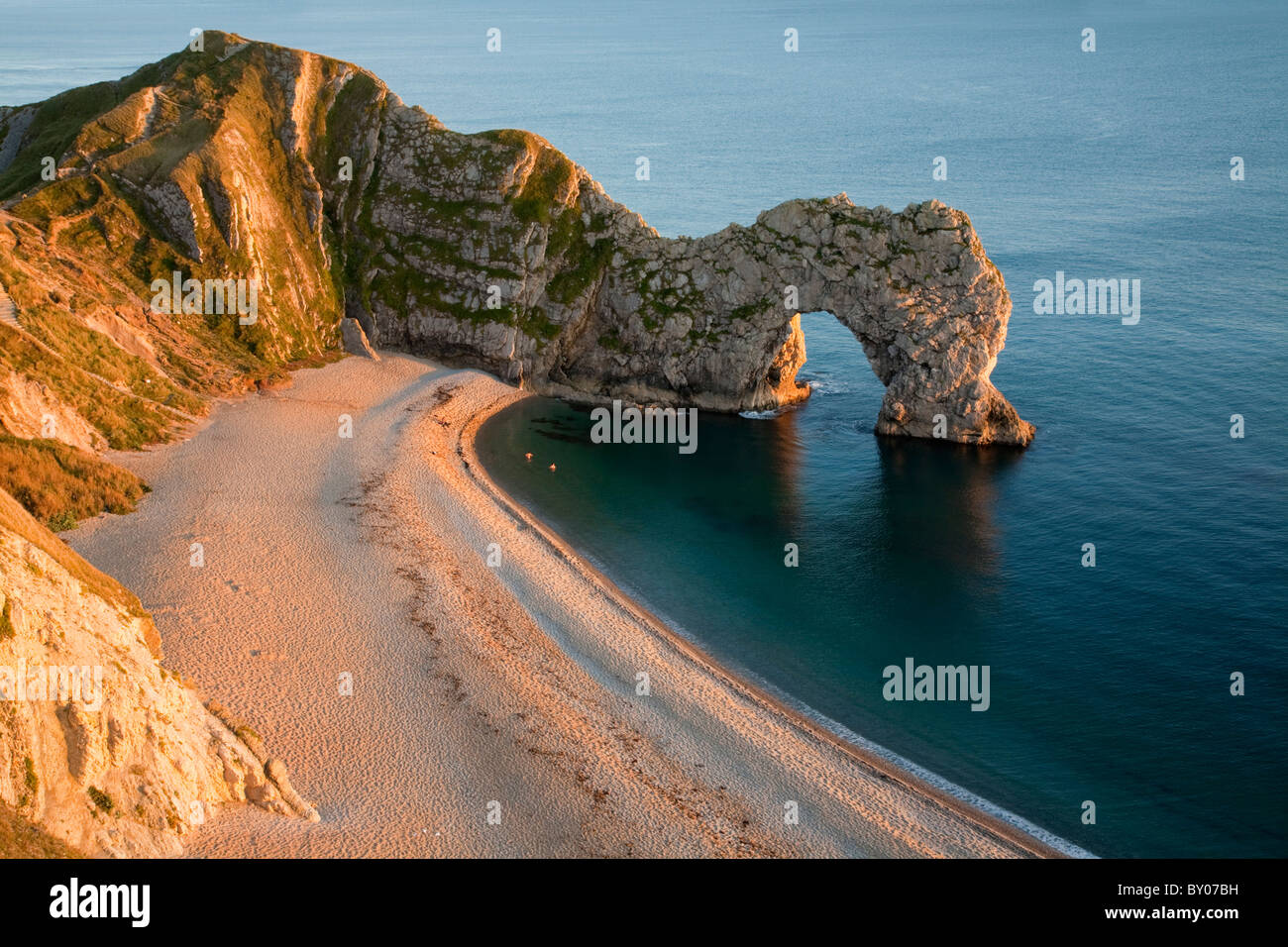 Durdle Door; limestone arch; part of the Jurassic Coast; Dorset Stock ...
