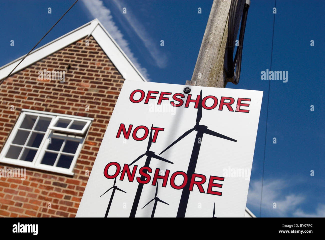 Protest signs on telegraph pole Stock Photo - Alamy
