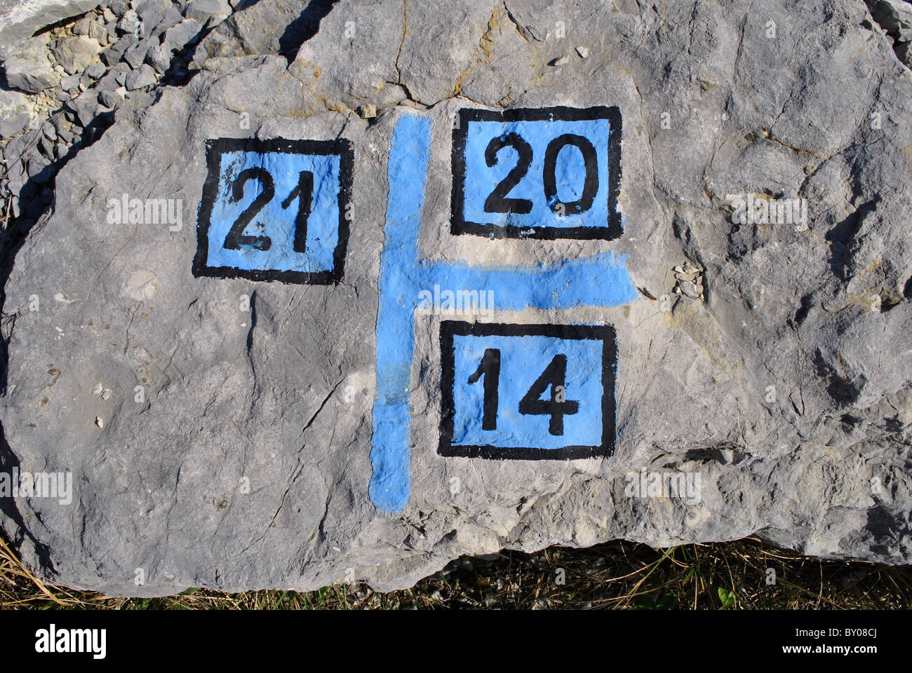 rock with colored numbers Stock Photo - Alamy