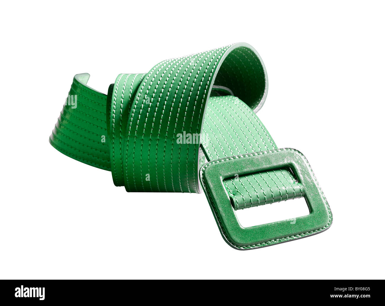 green leather belt Stock Photo - Alamy