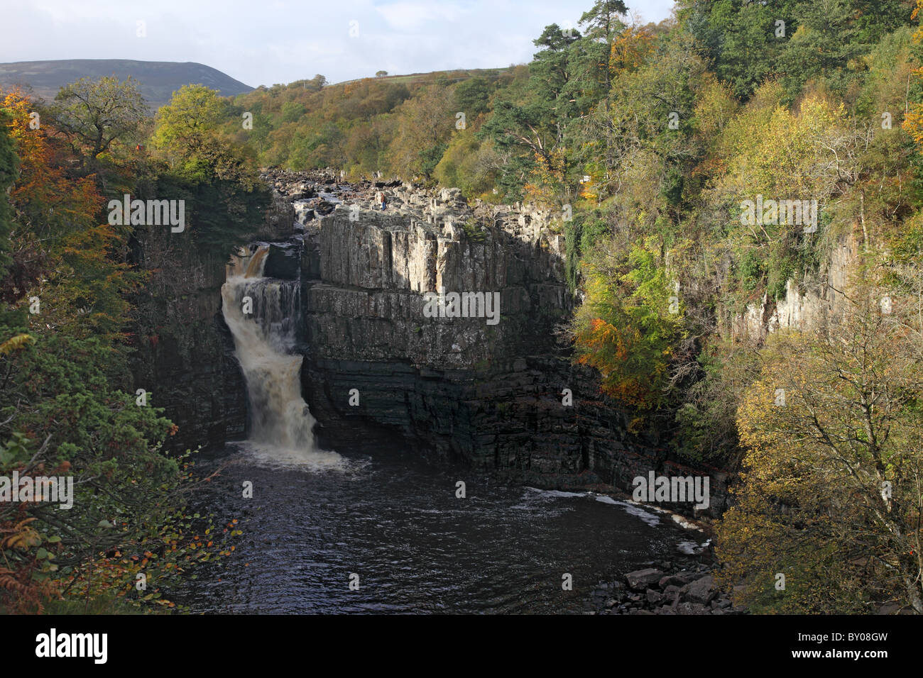 High Force Waterfall in Autumn Upper Teesdale County Durham UK Stock ...