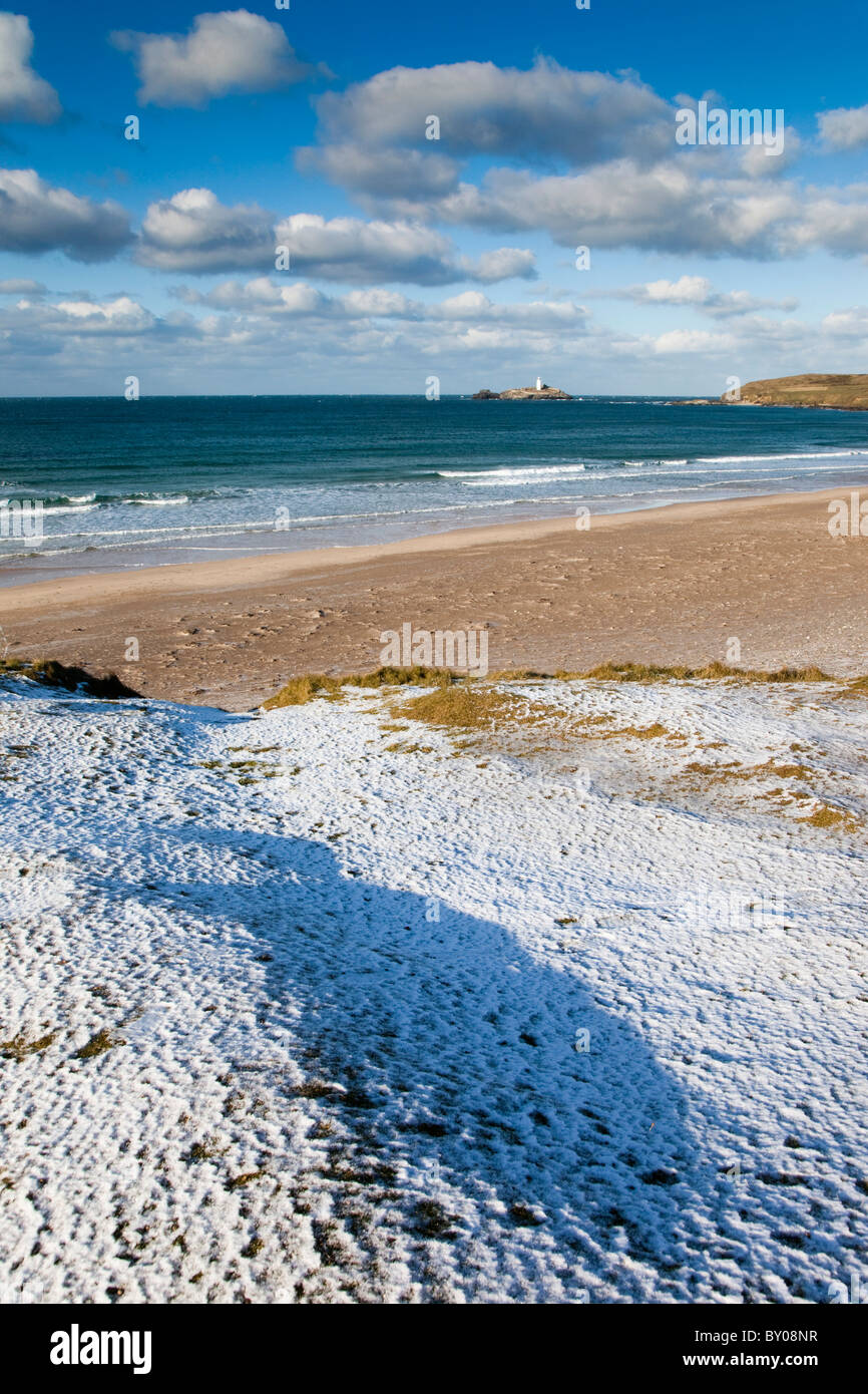 Cornwall seaside snow hi-res stock photography and images - Alamy