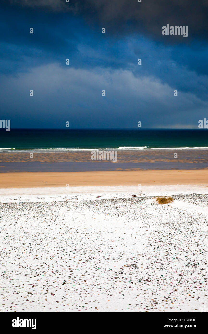 St Gothian Sands; snow; Cornwall Stock Photo - Alamy