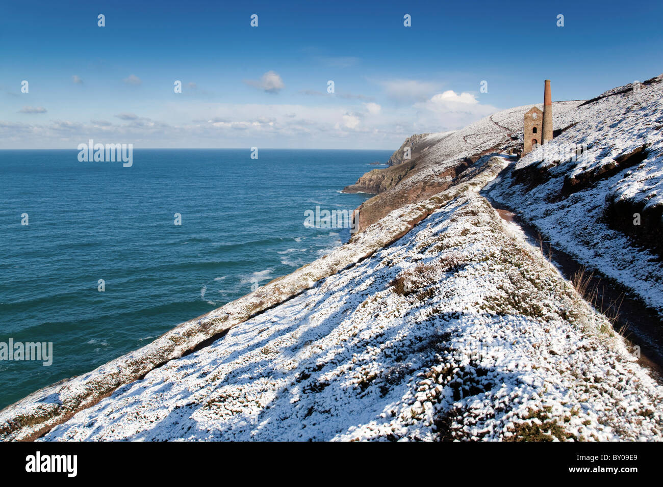 Wheal Coates; St Agnes; Cornwall; snow Stock Photo - Alamy