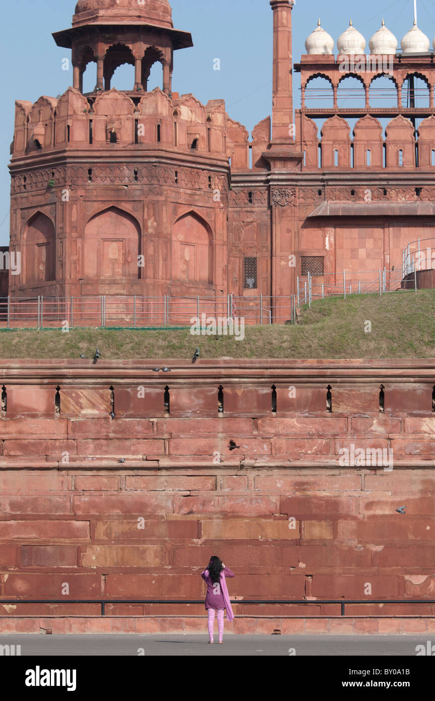 The Red Fort Exterior Stock Photo - Alamy