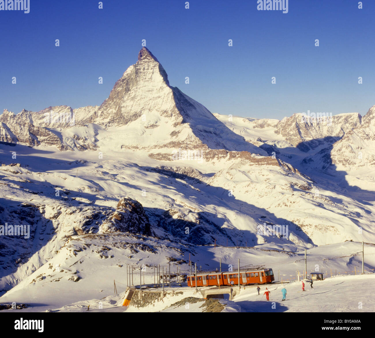 Switzerland Zermatt Matterhorn & Gornergrat railway Stock Photo - Alamy