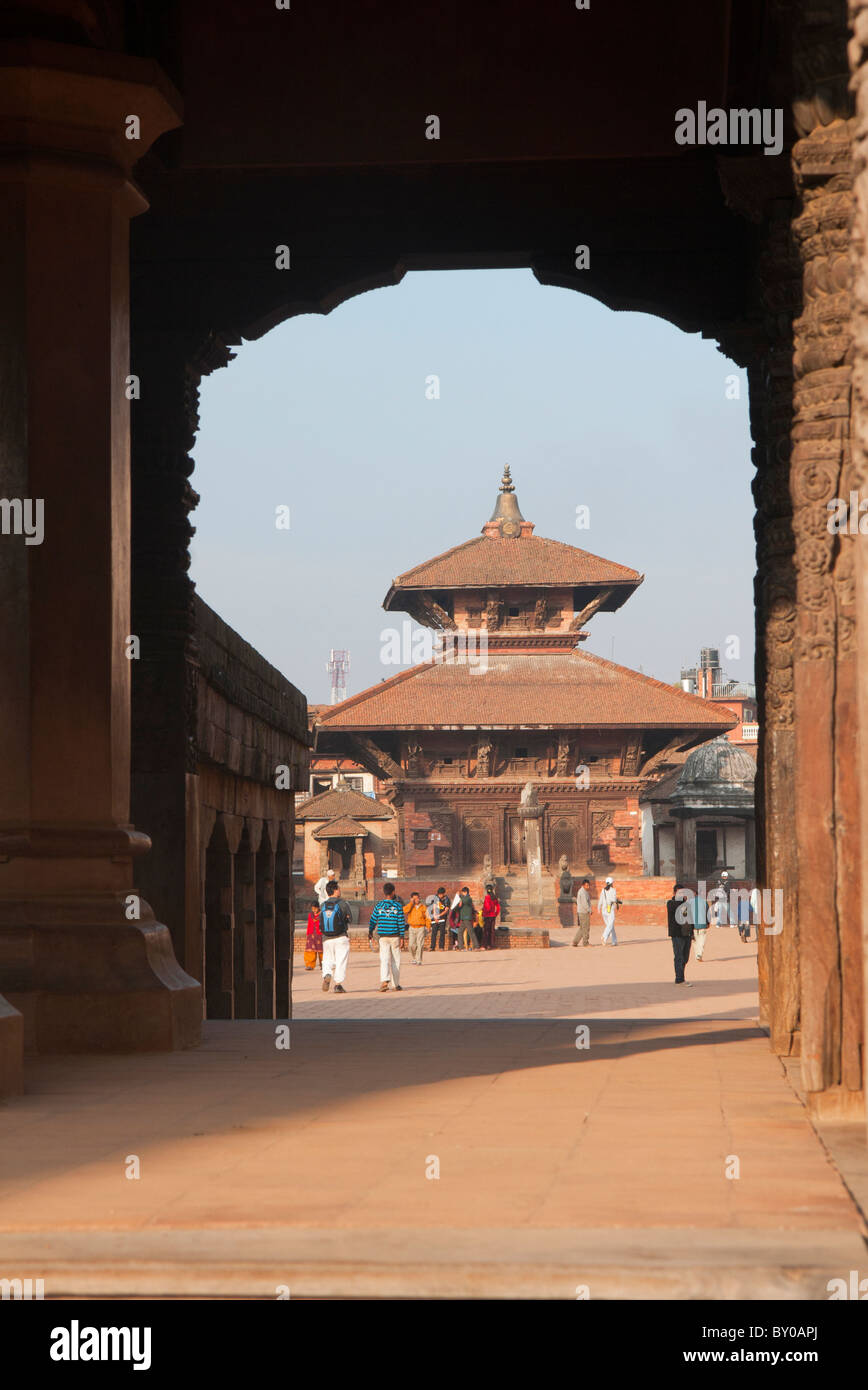 The Krishna Jaghamath Temple in Durbar Square in ancient Bhaktapur ...