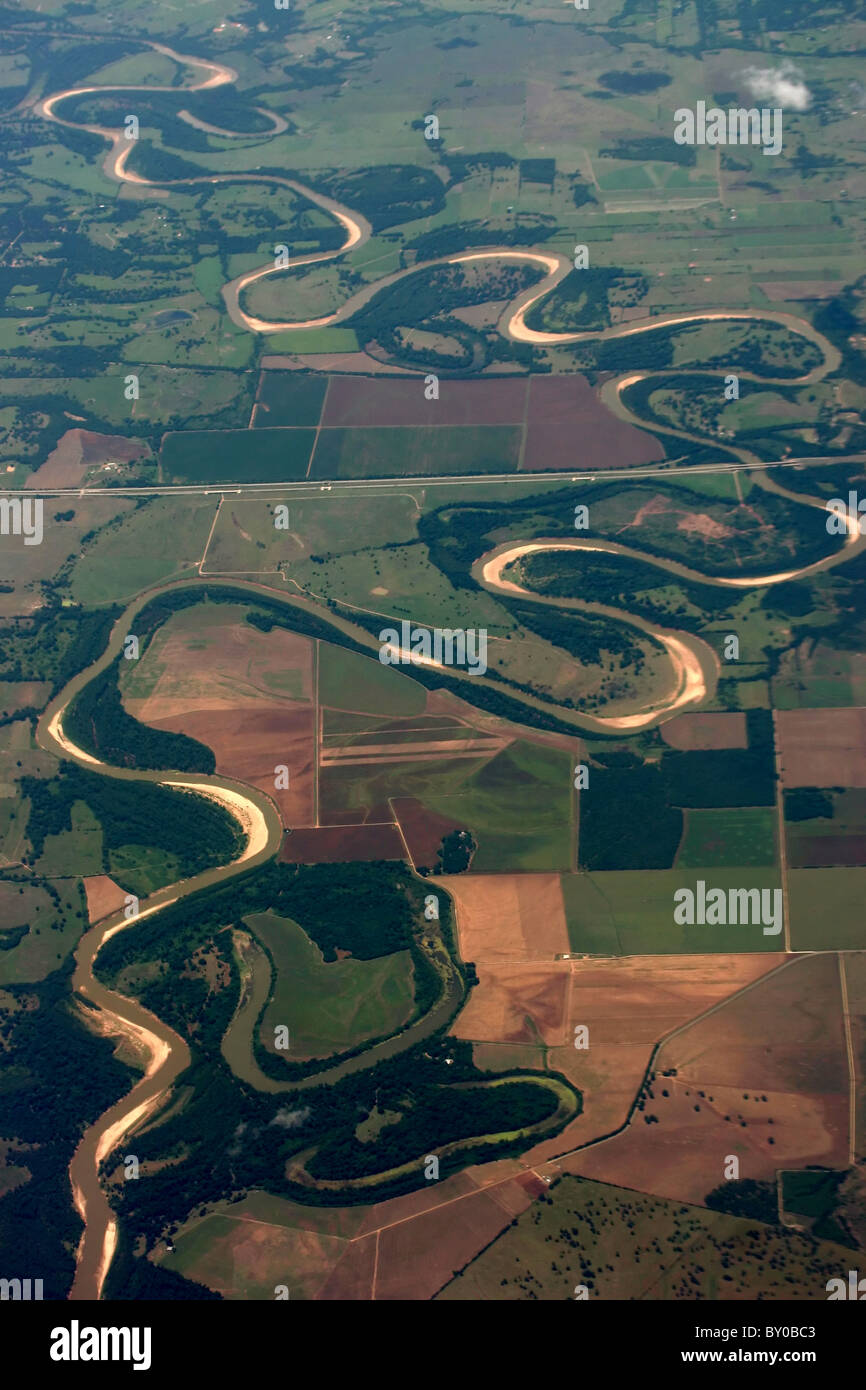 Meandering River With An Oxbow Lake