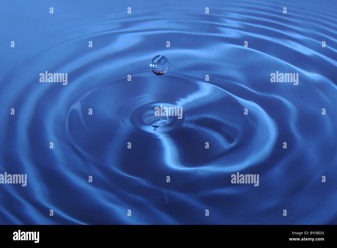 A water drop falls on a pristine pool Stock Photo - Alamy