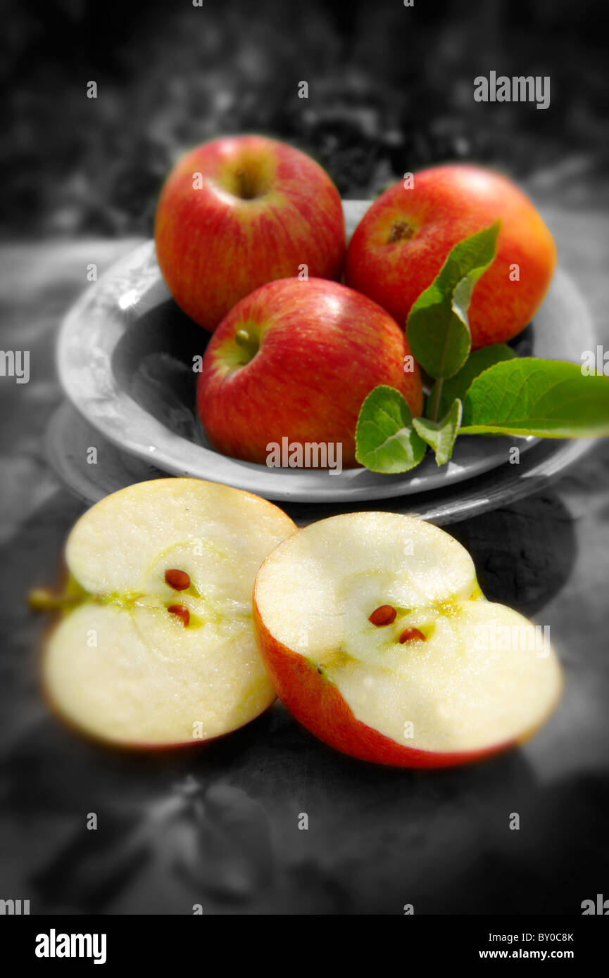 Fresh picked red apples Stock Photo - Alamy